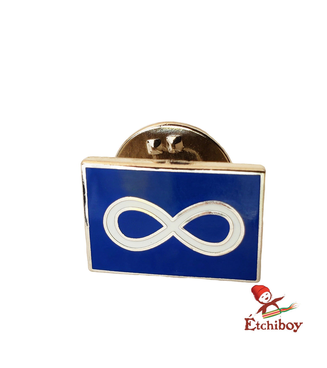 Pin Blue Métis Flag Épinglette Drapeau Métis Bleu – Metis Products