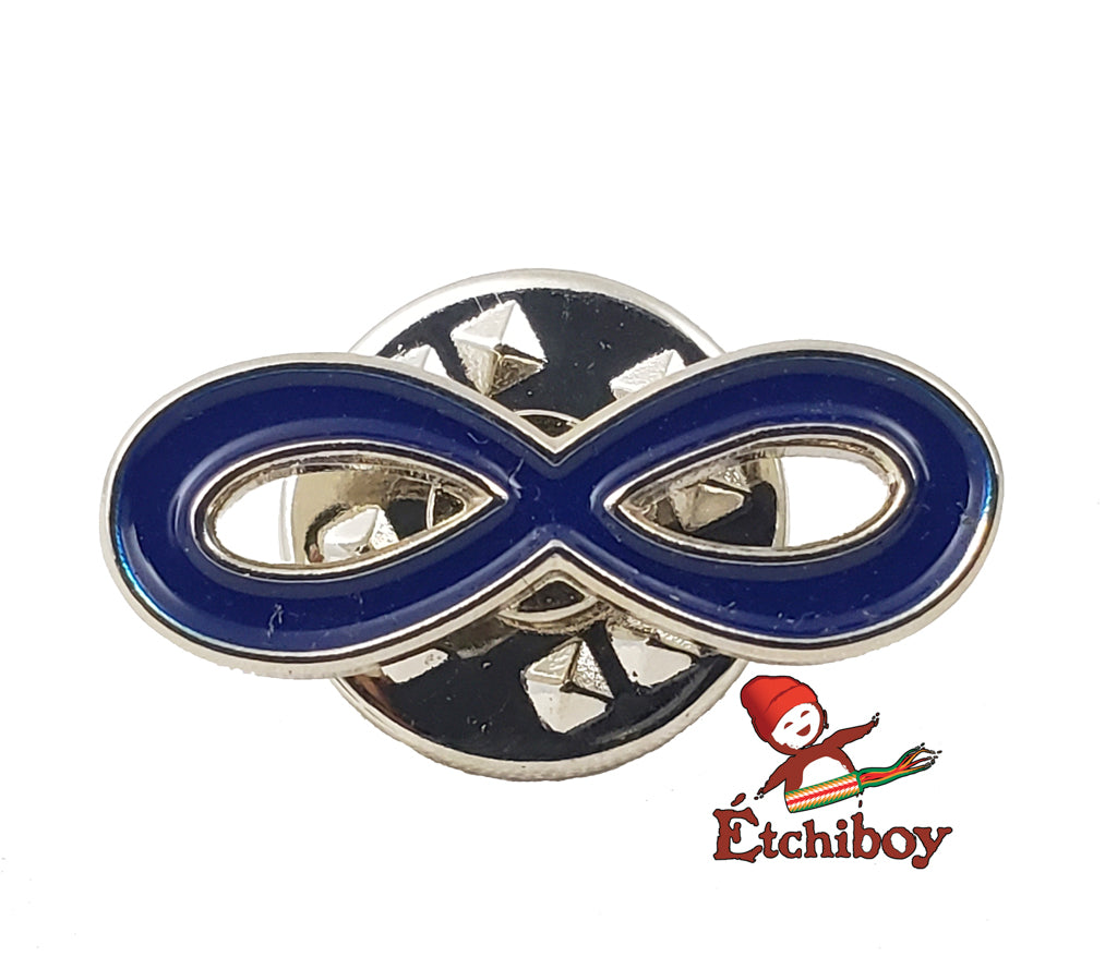 Métis Infinity Pin Blue Épinglette Infini Métis Bleu – Metis Products